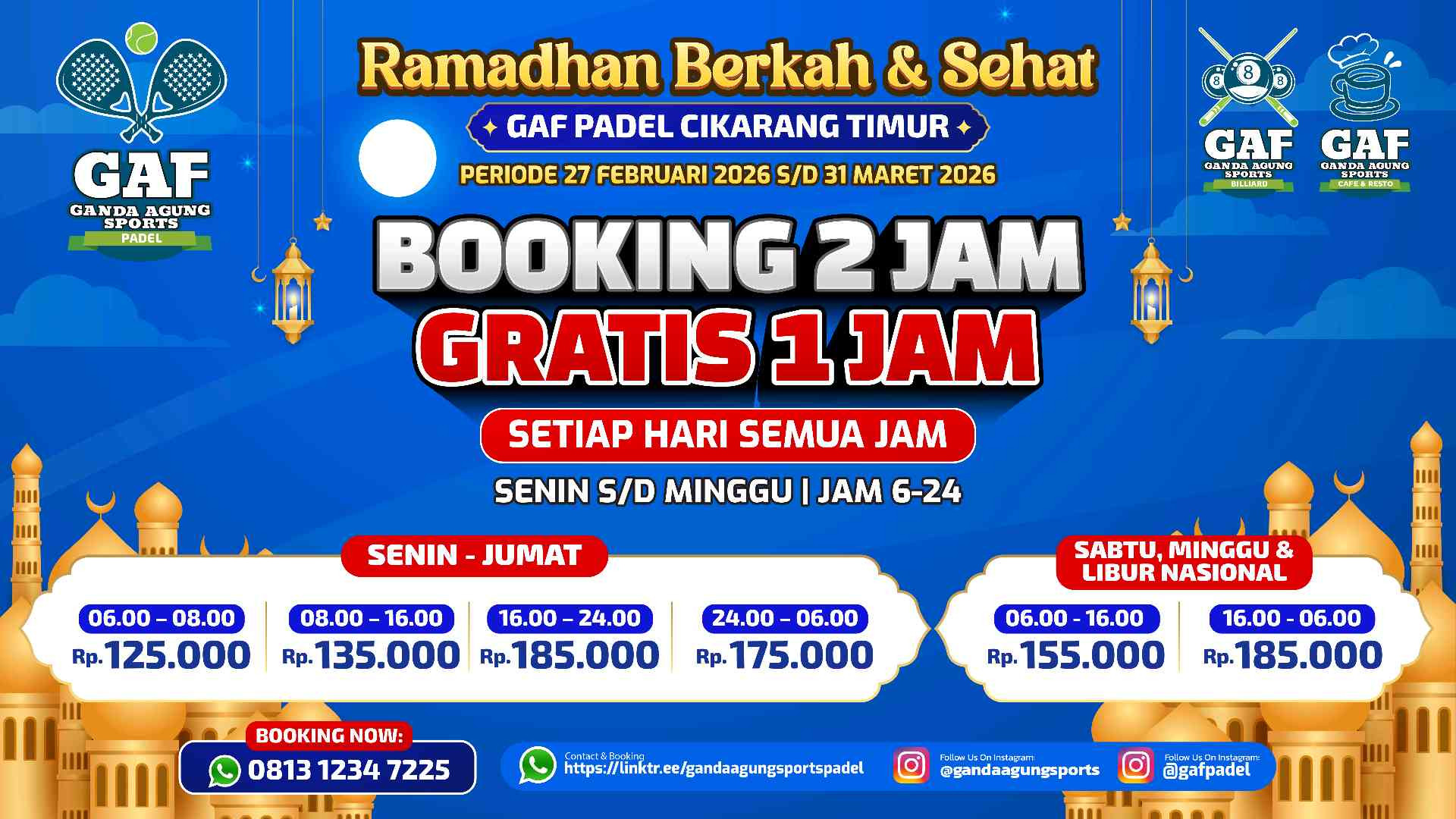 Booking Lapangan GAF Padel Cikarang Timur By Ganda Agung Sports - Ayo ...